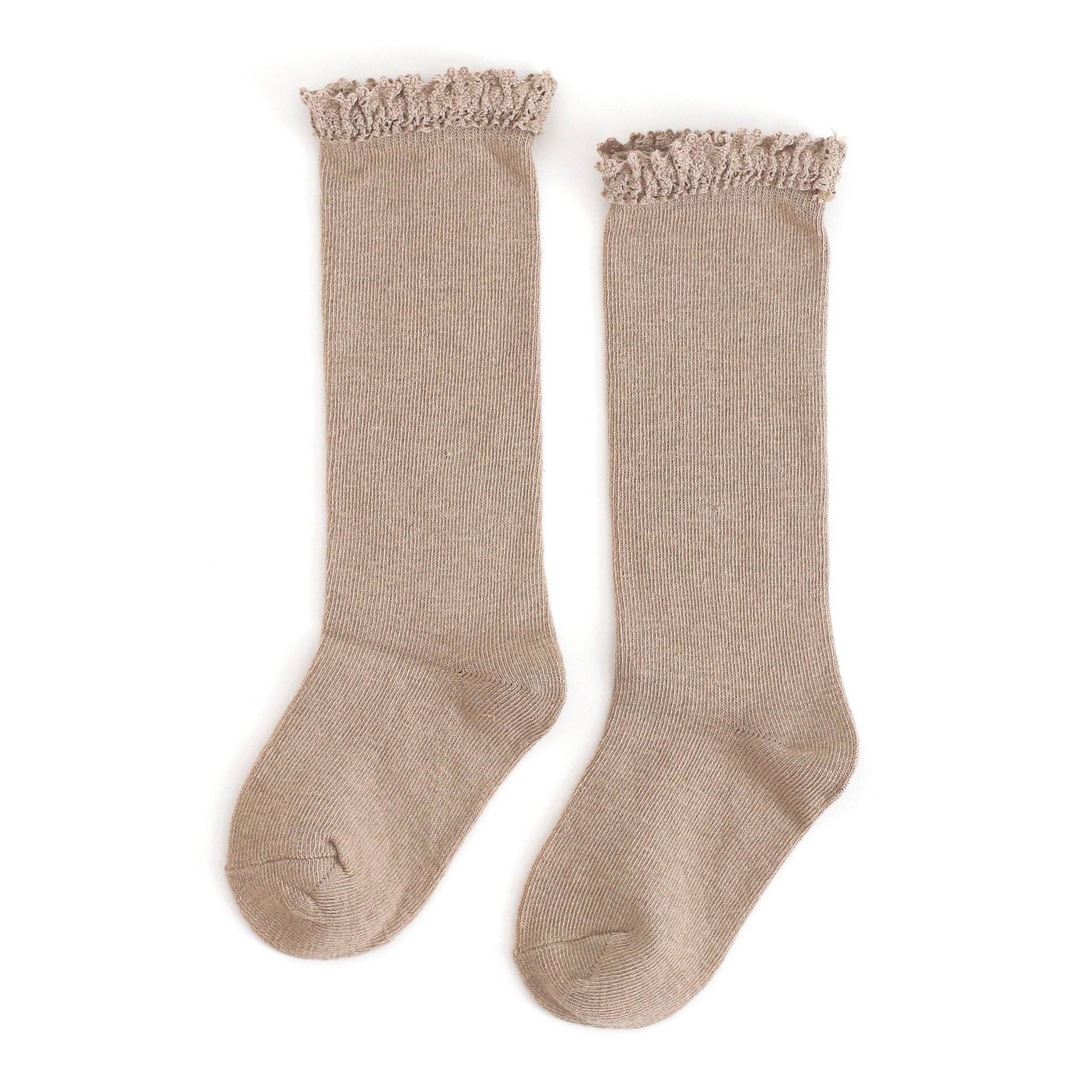 Oat Lace Top Knee High Socks – The Stork & Me